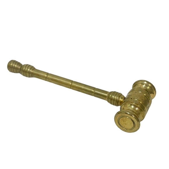 Vintage | Accents | Vintage 6 Auctioneer Judge Brass Gavel Hammer ...